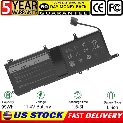 9NJM1 Laptop Battery For Dell Alienware 15 R3 R4 17 R4 R5 01D82 0HF250 ...