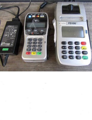 FIRST DATA FD100 / FD35 CREDIT CARD TERMINALS w/ AC ADAPTER | eBay
