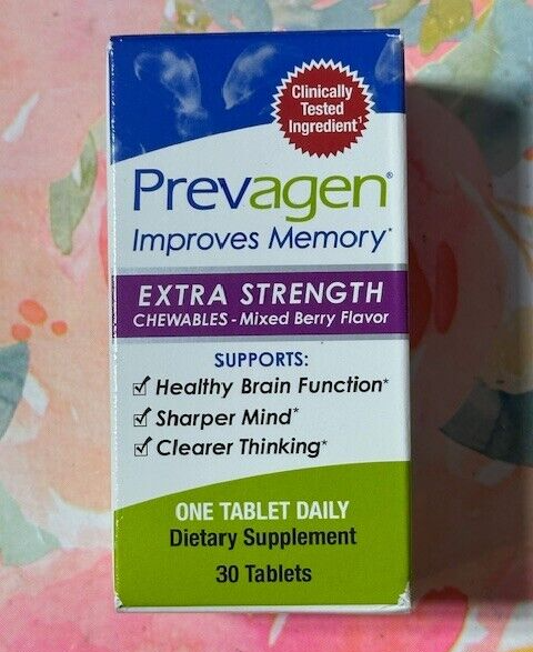 Prevagen CHEWABLE EXTRA STRENGTH Mixed Berry 30 Tablets 20mg 1 month ...