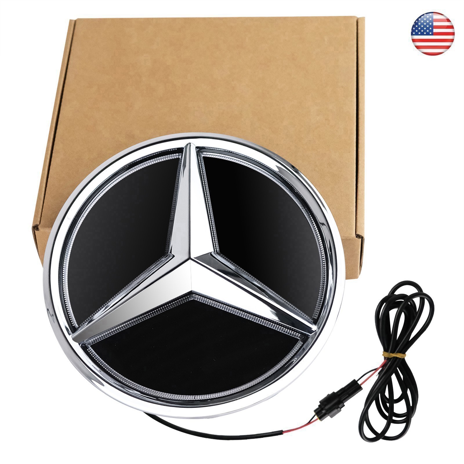 Led Light Chrome Grille 3D Star Emblem For 2016-2019 MercedesBenz E550 ...