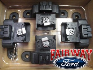 15 thru 22 F-150 OEM Genuine Ford Carbon Black Locking Bed Cleats 4 ...