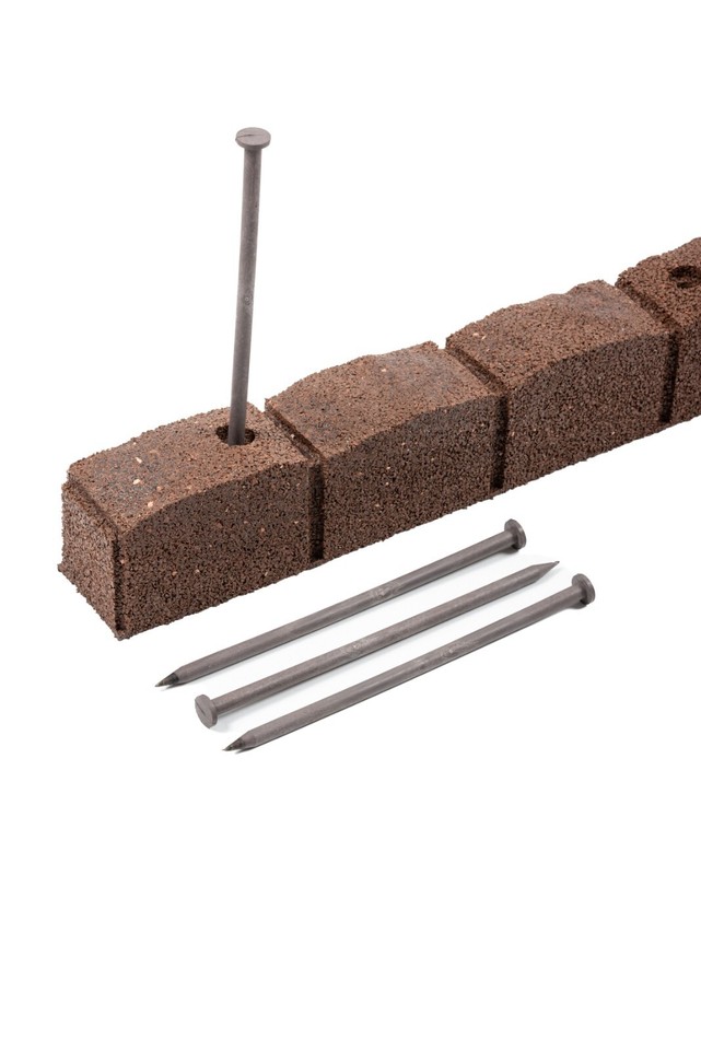 Graphite Earth Flexi Curve 1.2m Garden Edging Lawn Roman Stone Border ...