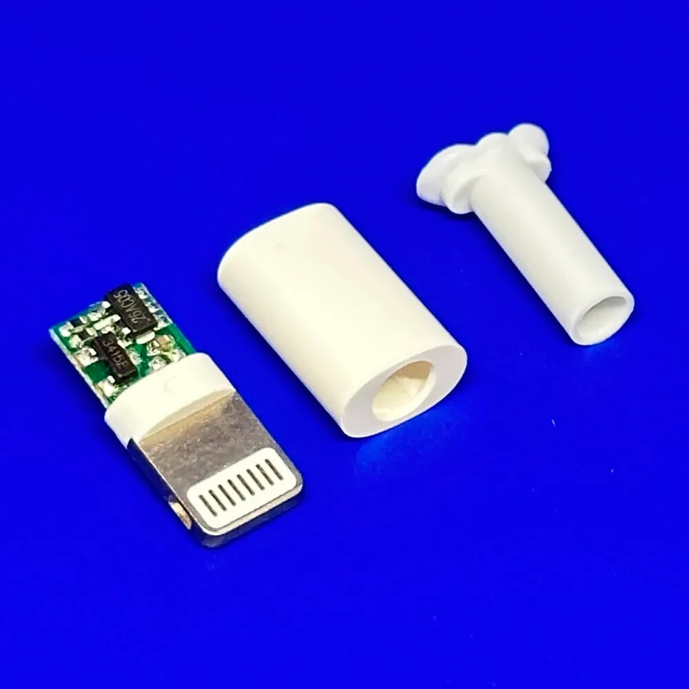 2x USB iPhone-Stecker mit Chip-Board-Anschluss zum Löten weiß | eBay