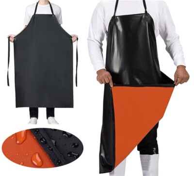 Waterproof Apron PVC Apron Chef Butcher Work Heavy duty Royal Black ...