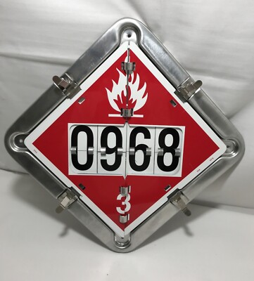 BRADY 63214 Dot Container Bulk Liquid Placard Aluminum Sign 13.625"H x ...