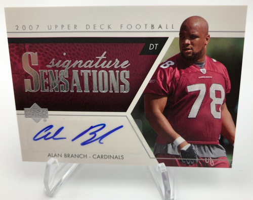 2007 ALAN BRANCH ROOKIE AUTO Upper Deck RC Signed Card MICHIGAN ...