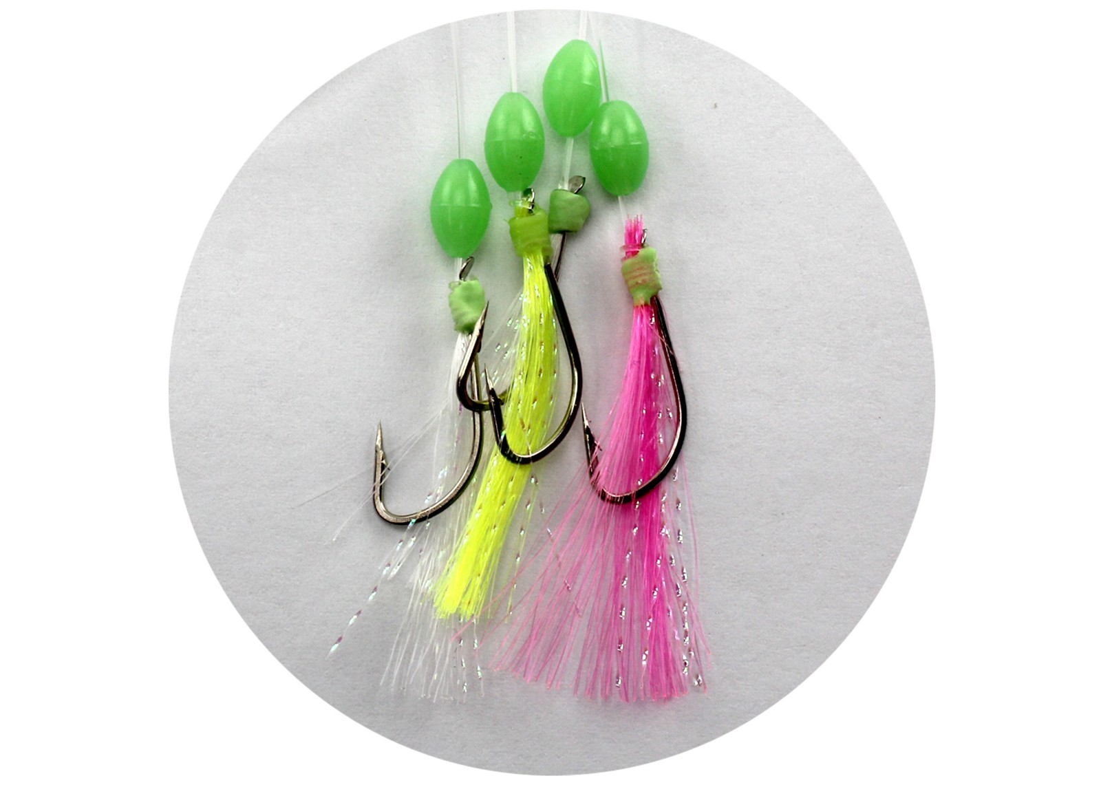 RON THOMPSON RAINBOW FLASHER FISHING RIGS 4 HOOK LUMO BEADS BAIT ...