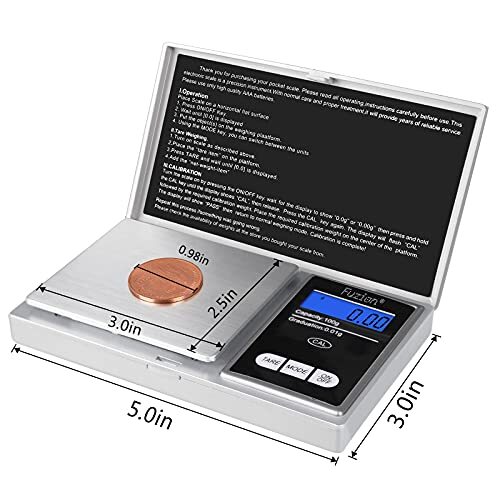 Pocket Gram Scale 1000g/0.1g Mini Digital Scales Grams And Ounces Herb ...