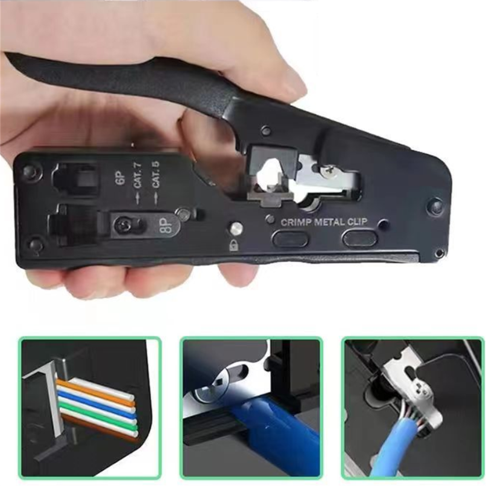 RJ45 Crimper RJ45 Crimping Tool Kit For 8P Cat6 Cat5 Cat7 Network Tools ...