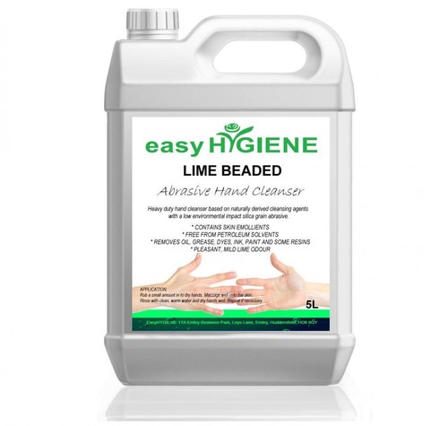 LIME Beaded Hand Cleaner grit liquid soap 1 x 5 Litre abrasive HEAVY ...