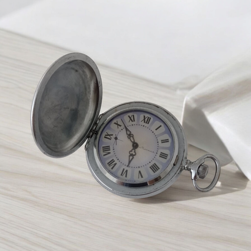 Vintage pocket watch Molnija Soviet Union USSR Russian Full hunter ...