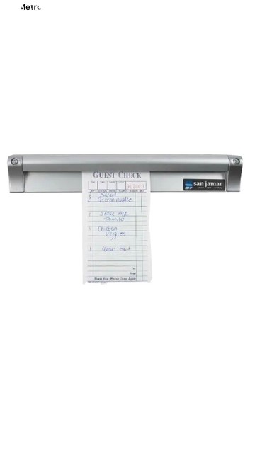 Set of 2 San Jamar CK6524A Anodized Aluminum Slide Check Rack 24 ...