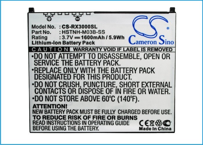 Li-ion Battery for HP rx3115 iPaq hx2190 iPaq hx2190 iPaq rx3415 iPaq ...