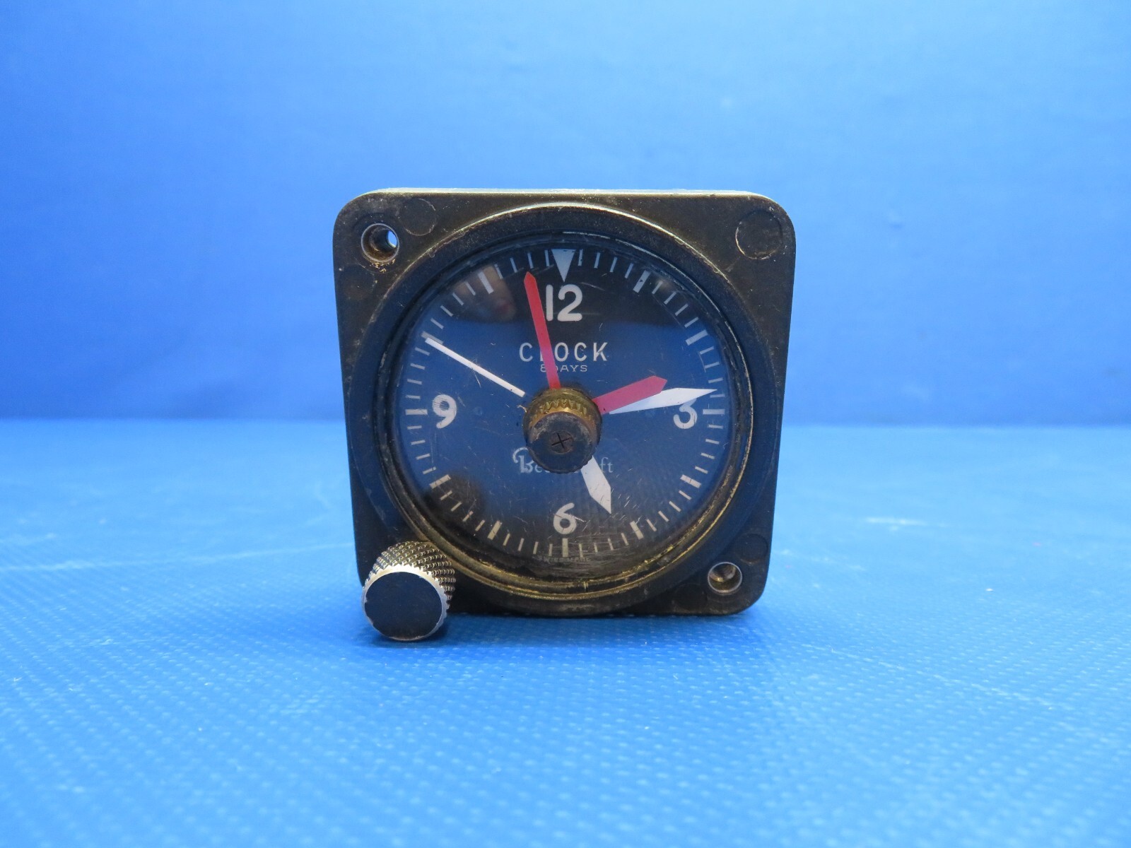 "Beechcraft" Wakmann 8-Day Wind-Up Clock P/N 50-380013-5 TESTED (0324 ...