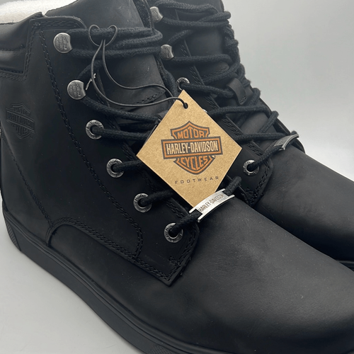 Harley Davidson Watkins Black Leather Motorcycle riding Boot D93758 NWB ...