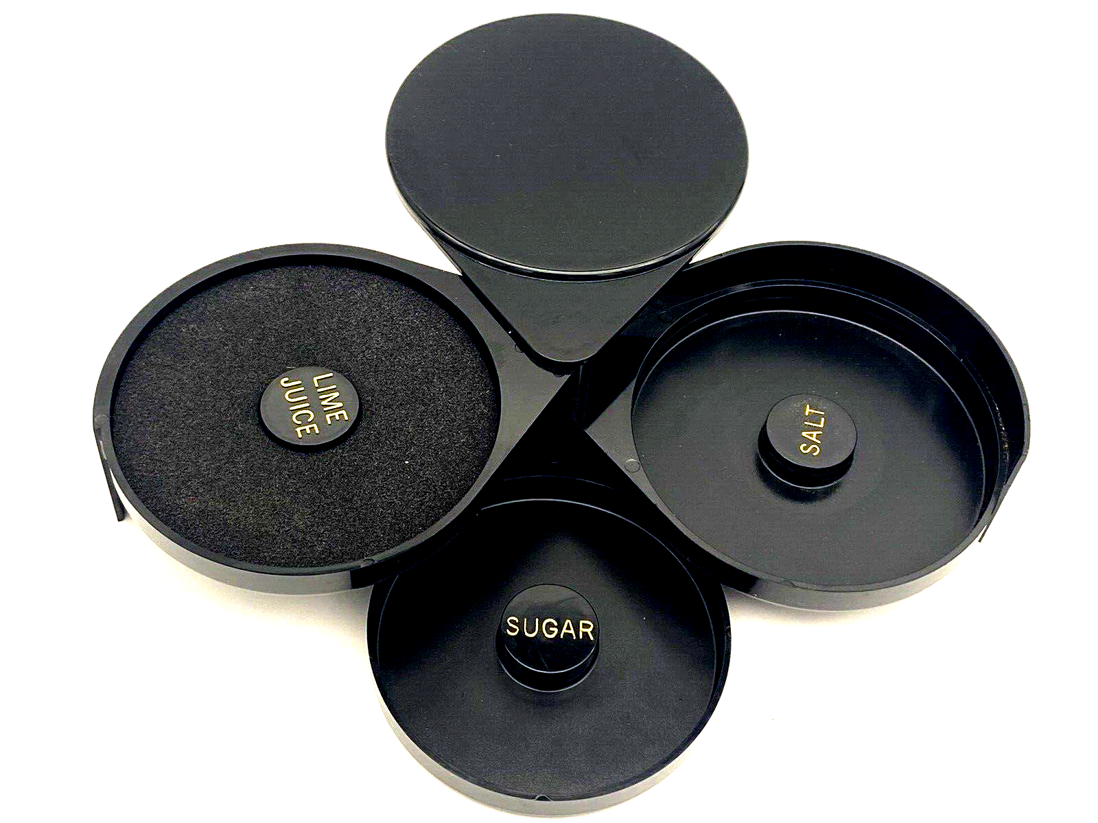 Cocktail Rimmer 3 Tier Bartender Tool Sugar Salt Lime Juice Cocktail ...