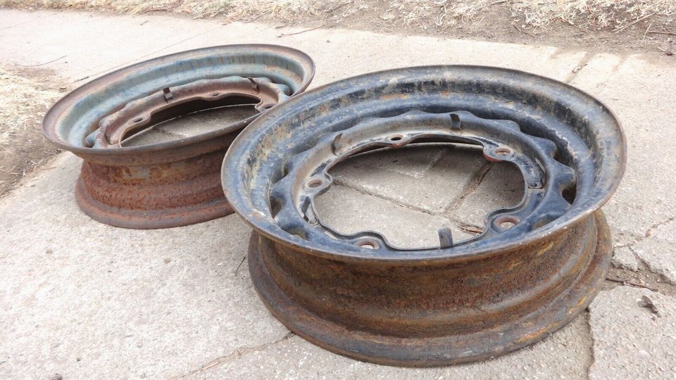 1936 1939 Ford 16" WIDE FIVE WHEELS Original pair 5 Lug 1937 1938 ...