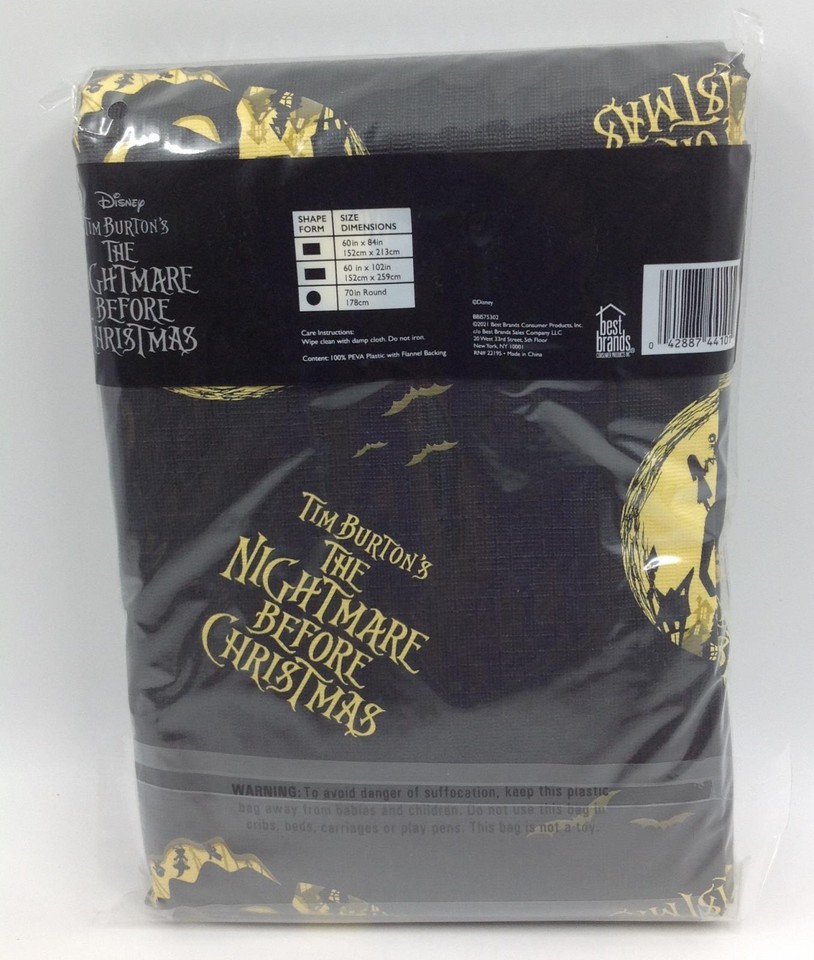 Disney Nightmare Before Christmas Halloween Rectangle Tablecloth 60in x ...