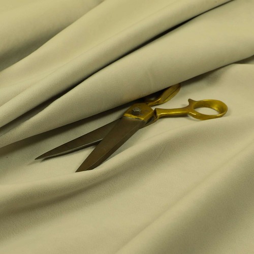 Plain Textured Cream Colour Soft Furnishing Material Chenille ...