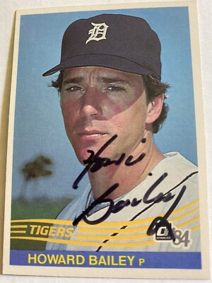 Howard Bailey Signed 1984 Donruss Detroit Tigers Card # 212 | eBay