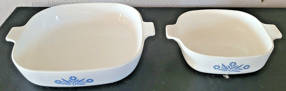 Rare Blue stamp Vintage Corning Ware Cornflower 1 Qt. and 10in ...
