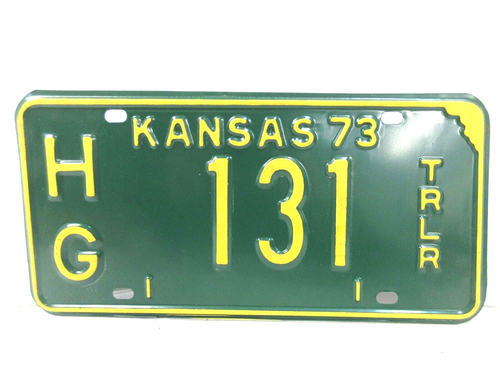 Vintage Kansas Trailer License Plate - HG 131 | eBay