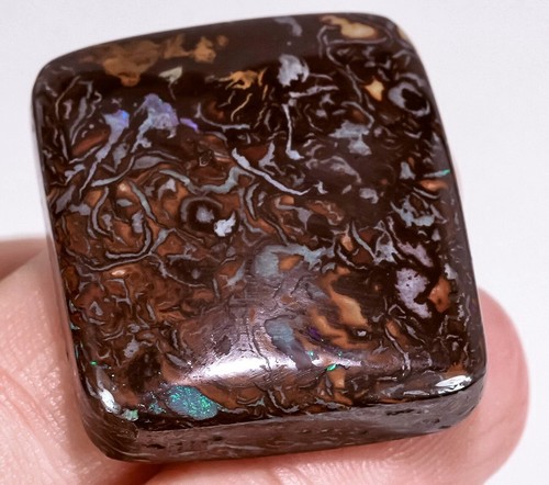 61Ct Natural Australian LIGHTNING COLOR Black Boulder Opal Cab SBOS765 ...