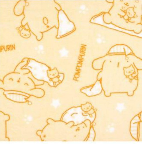 Sanrio Pompompurin Cushion Blanket 27.5x43.3" Plush 9.8x9x9.8" Foldable ...