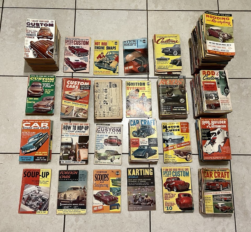 1950’s 60’Vintage Car Magazines Hot Rod Rod & Custom Rod Builder&Cust ...
