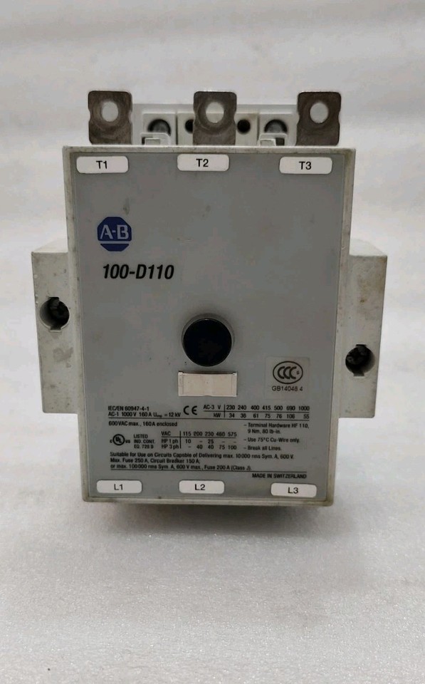 ALLEN-BRADLEY 100-D110 3POLE 160A CONTACTOR FREE FAST SHIPPING FEDEXX ...