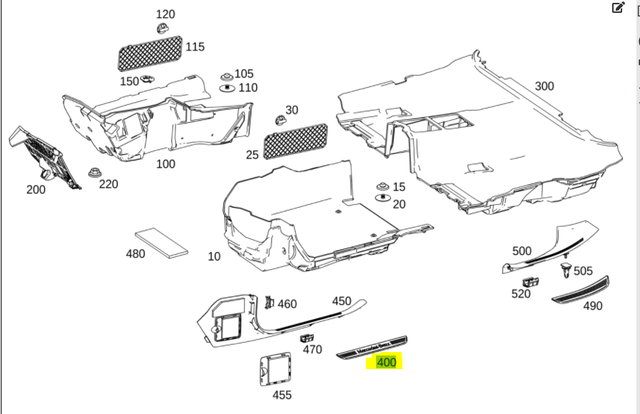 Mercedes-Benz a 2056800035 Cover Rail Scuff Plate Fit LH or RH Front ...