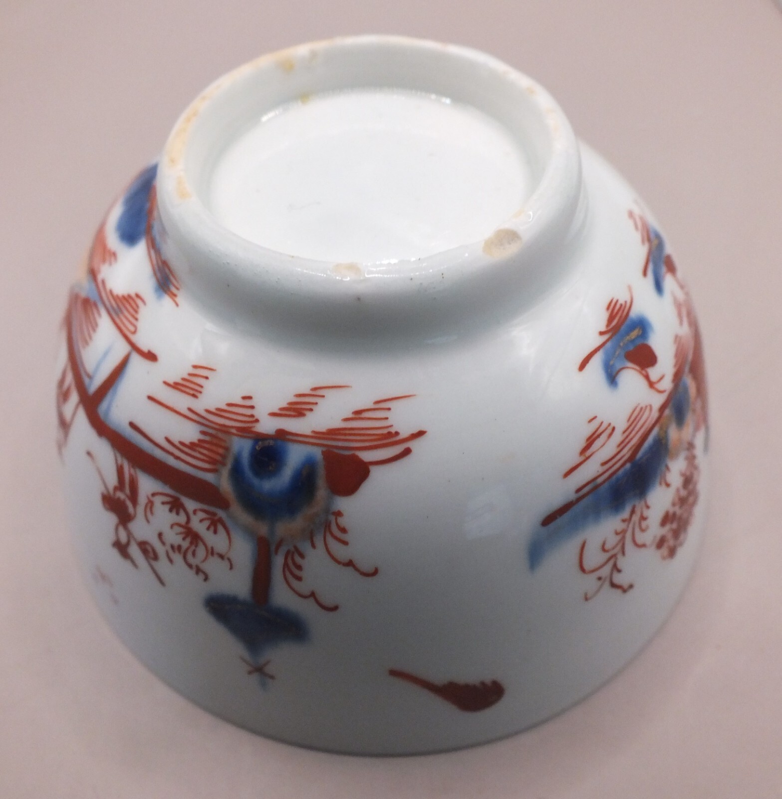 Lowestoft porcelain tea bowl & saucer ‘Dolls House’ pattern, c. 1780 ...