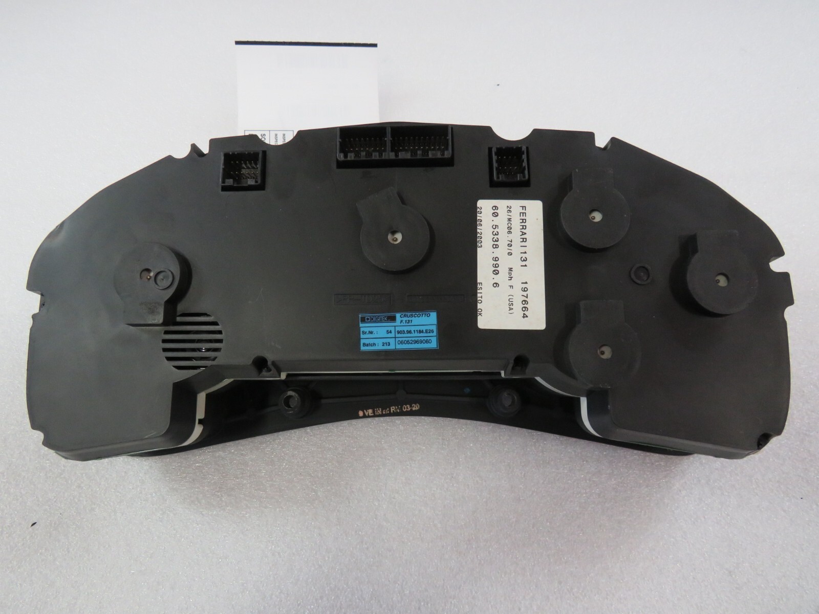 Ferrari 360, Spider, F1 Speedometer Head / Cluster, Used, P/N 186383 | eBay