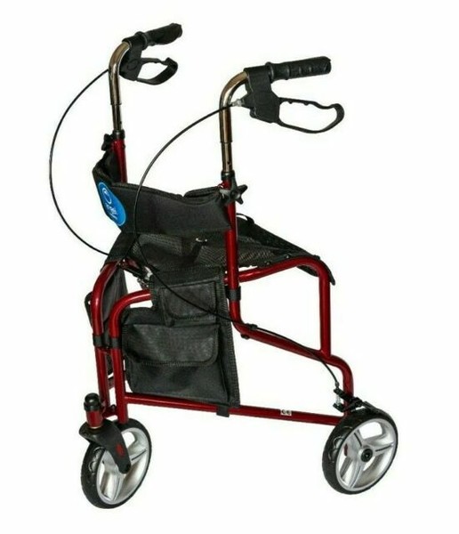 Angel Mobility Tri-Walker with Seat - Black/Red for sale online | eBay