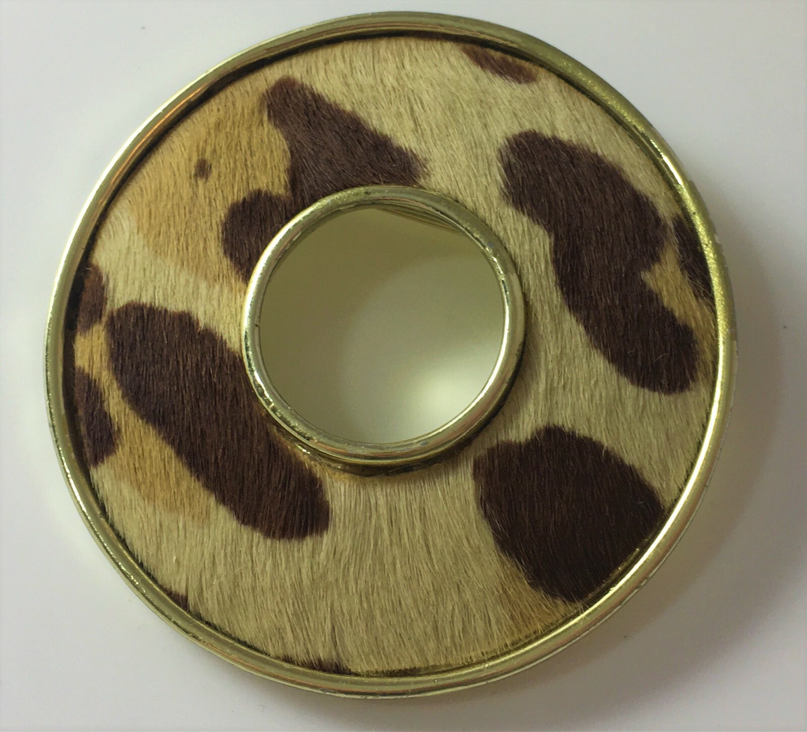 Rare Vintage Lisner Genuine Cowhide Leopard Print Bro… - Gem