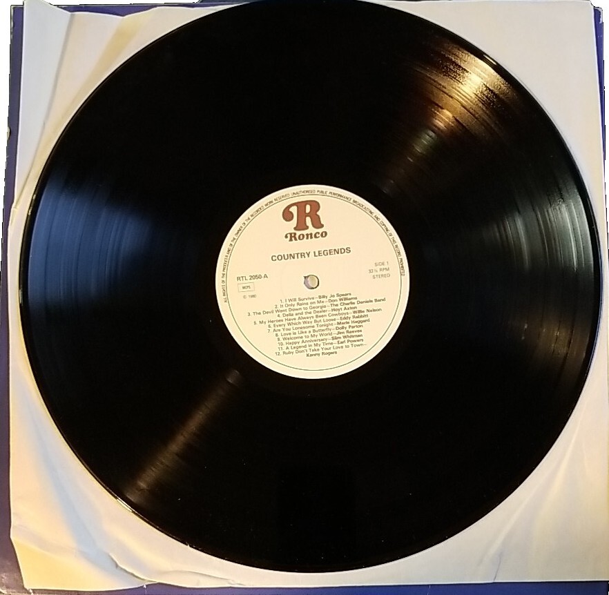 COUNTRY LEGENDS 24 Country Greats LP Vinyl Record RONCO Music CASH ...