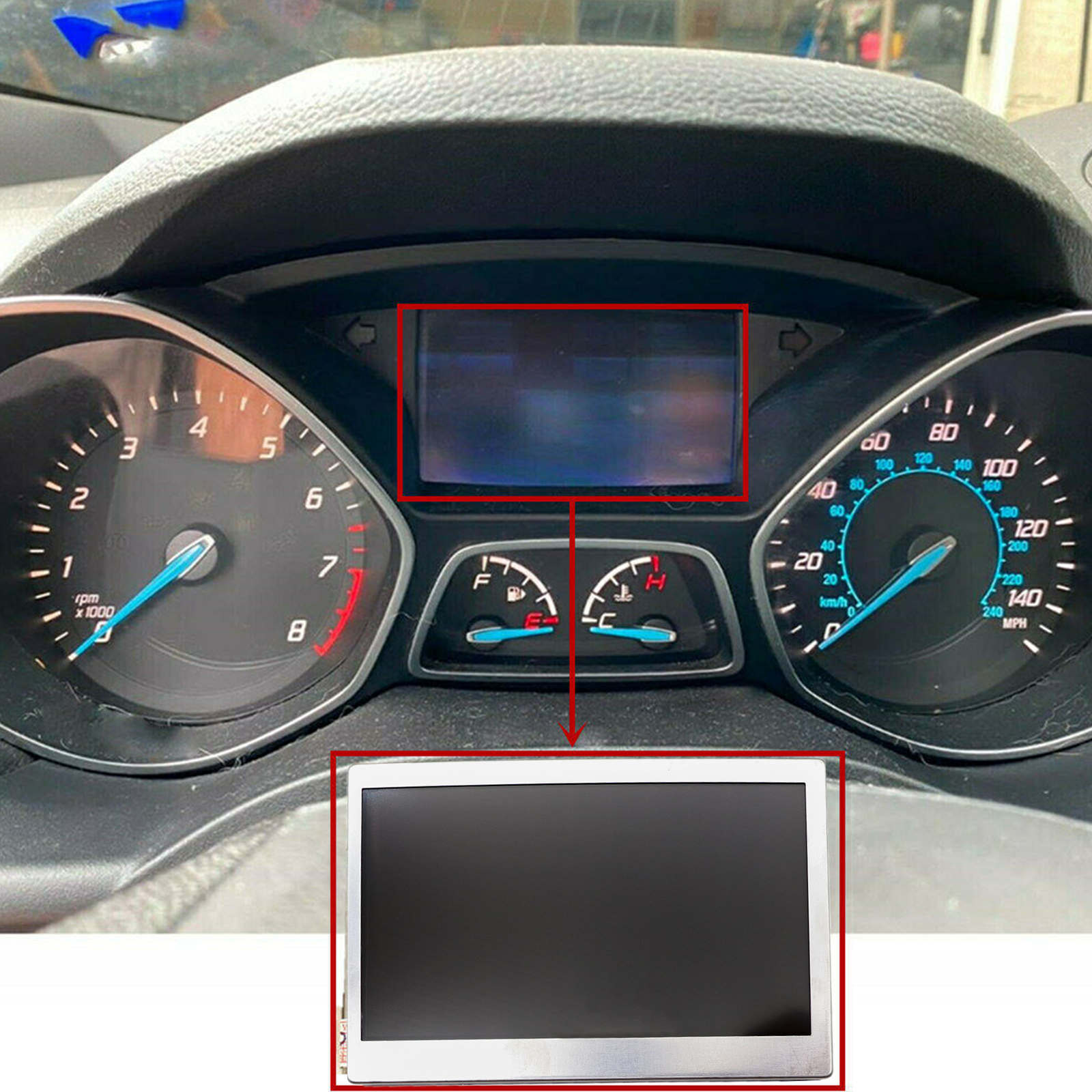 LCD Display Color Screen For 13-16 Ford Focus Escape Speedometer ...
