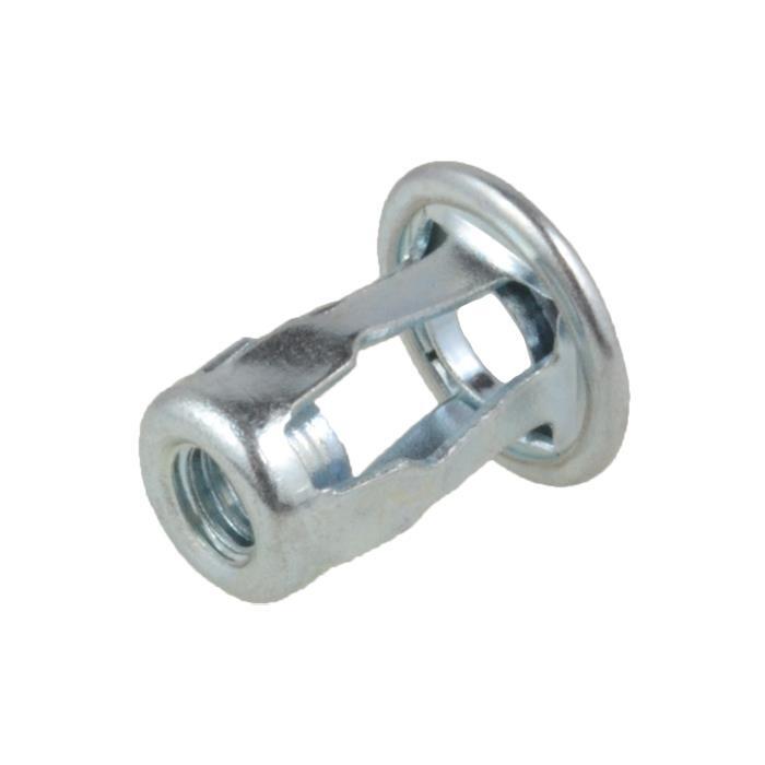 Qty 1 Jack Nut M4 Zinc Large Flange Round Open Smooth Grips 4.7-9.5mm ...