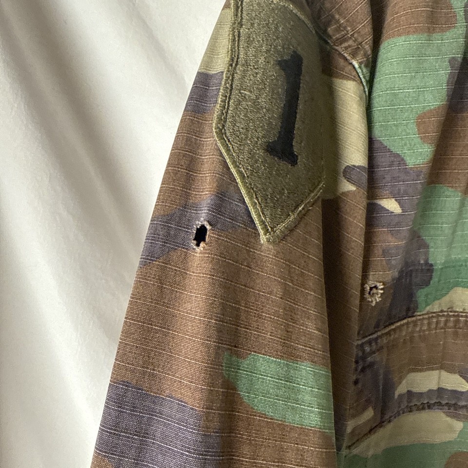 Vintage US Army Rangers Patched Camo Bdu Medium Regular Field Shirt Jacket | eBay