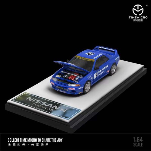 TIME MICRO 1:64 Nissan GTR R32 Calsonic Blue Diecast Model Car | eBay