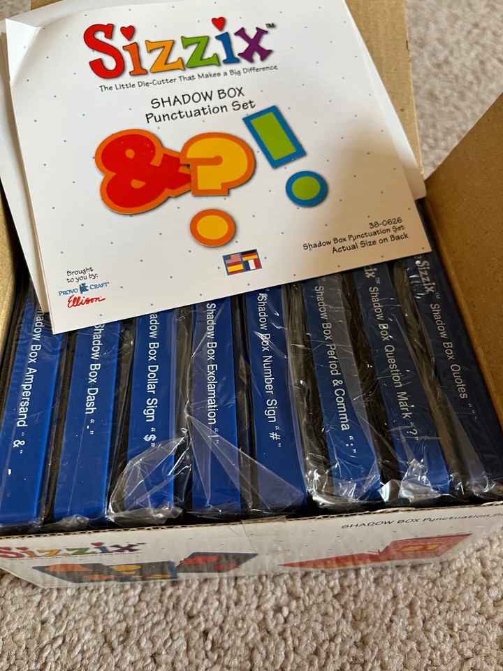 SIZZIX Shadow Box Punctuation Set, Provo Craft 38-0626, NEW | eBay