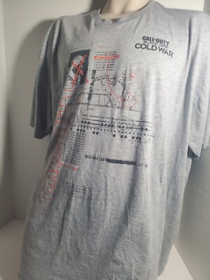 Call of Duty Black Ops Cold War Gray Car Diagram Size 2XL Gray | eBay