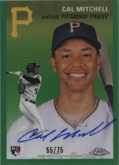 2023 Topps Chrome Platinum Anniversary - Autographs Cal Mitchell #CPA-CMI Green Refractor /75 ...
