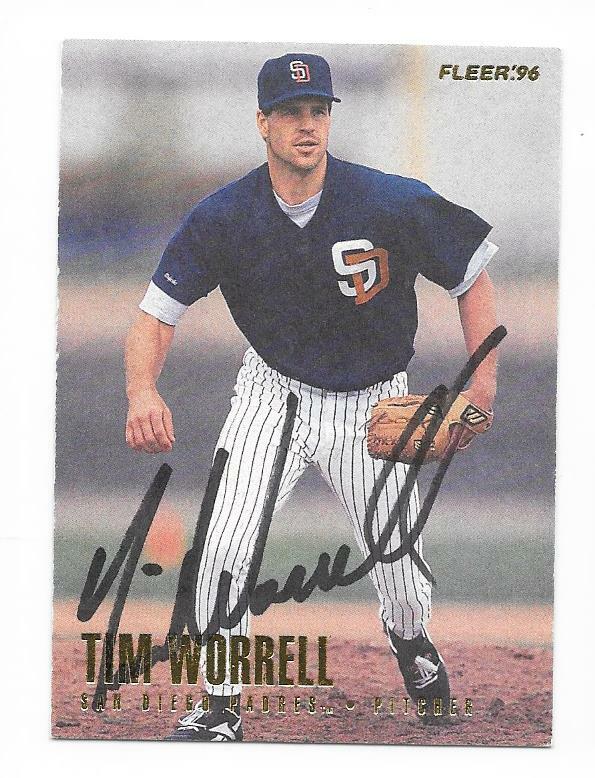 TIM WORRELL 1996 FLEER UPDATE AUTOGRAPHED SIGNED # U201 SAN DIEGO ...