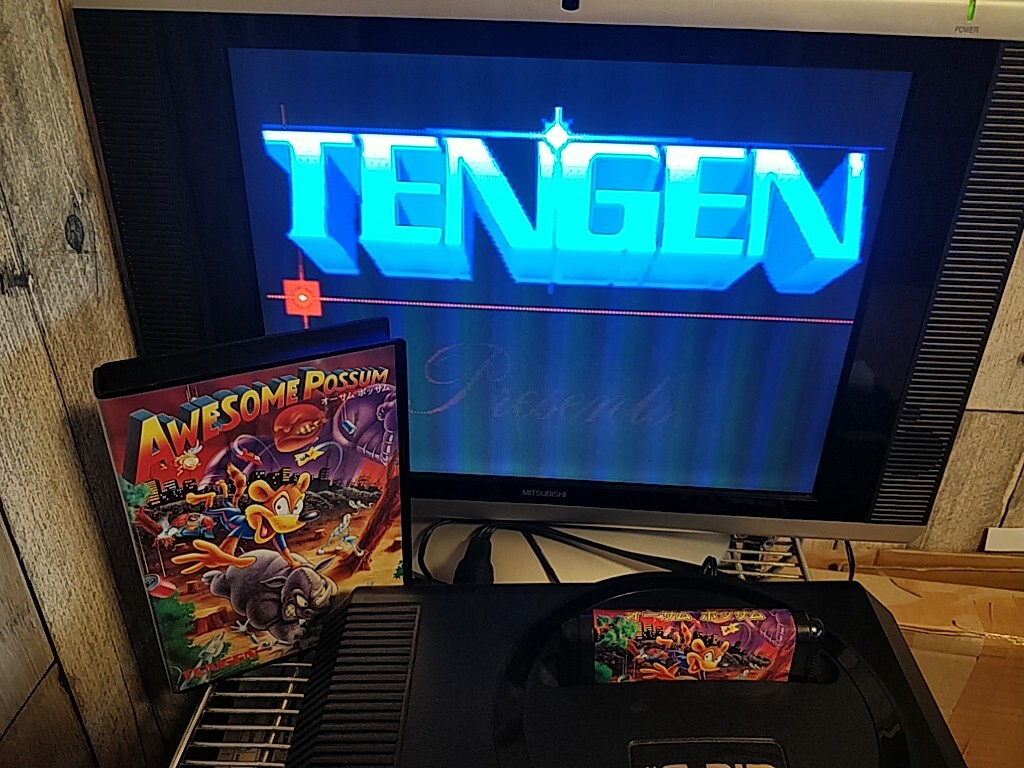 AWESOME POSSUM TENGEN SEGA MEGA DRIVE (Genesis ) Boxed set, tested ...