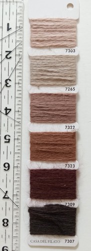 Angora Bunny Fur Yarn Gradient Sampler Card Brown Tones Earth tones ...