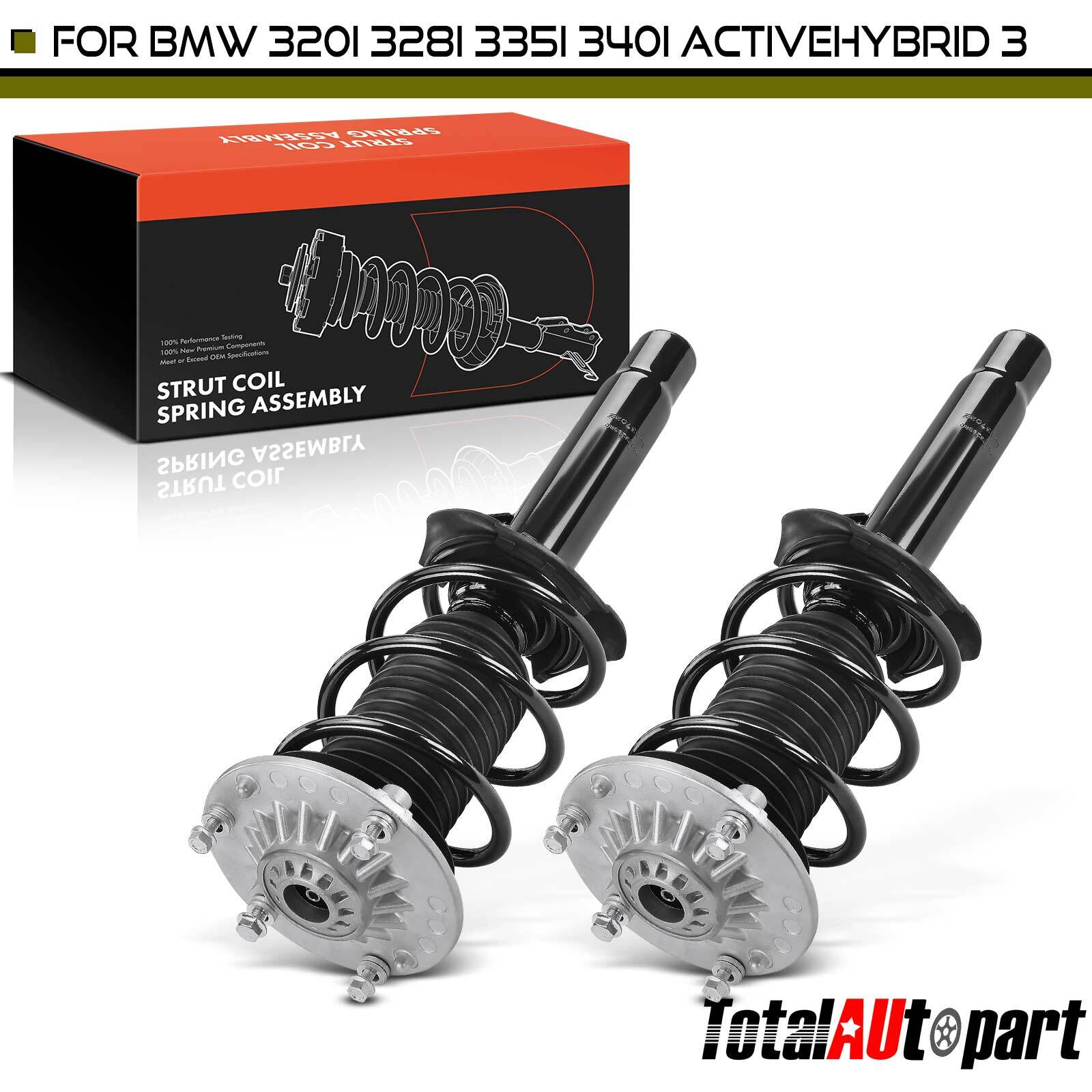 2x Complete Strut & Coil Spring Assembly for BMW 320i 328i 335i 340i ...