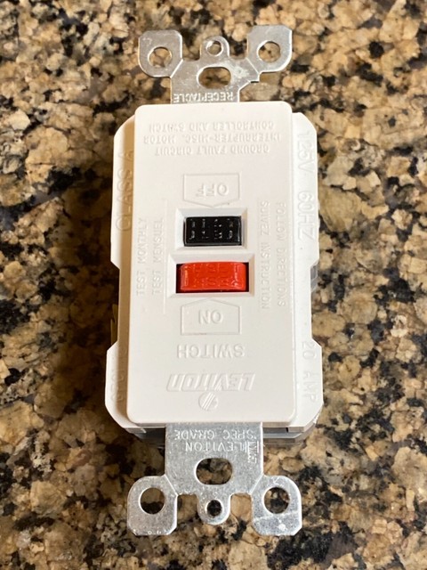 Faceless gfci unit for vent fan - sereelectro
