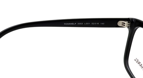 New CHANEL CH 3353 501 52mm Black Cat Eye Eyeglasses Frames Italy | eBay
