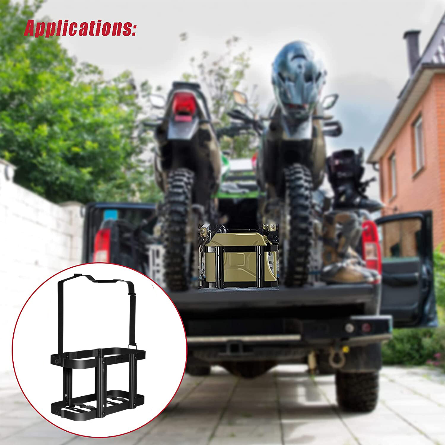 1x Jerry Can Holder Bracket Mount Gas Rack Oil Tank Fuel Gasoline 5.28 ...